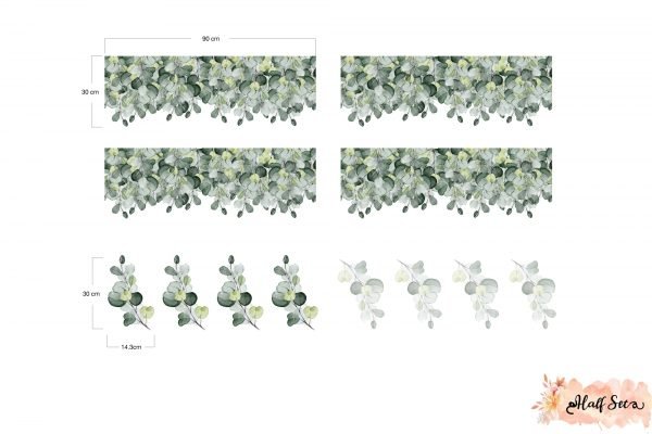 Green Leaf Jungle Wall Decals - Removable Wallpapers, Wall Stickers ...