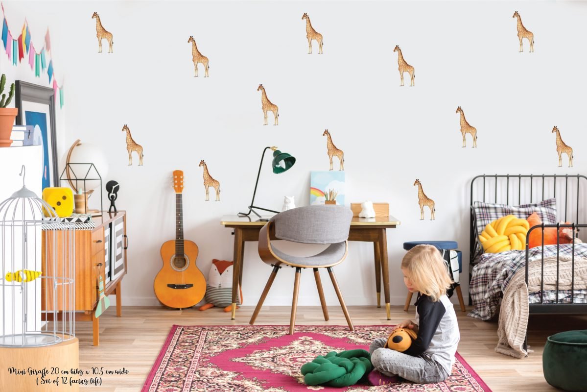 Giraffe Wall Decal Set - Removable Wallpapers, Wall Stickers & Wall ...