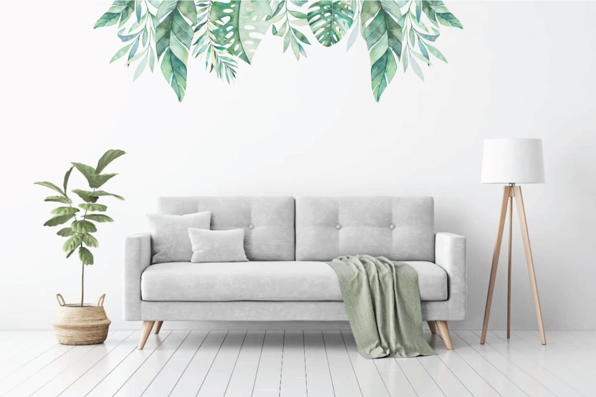 Tropical Forest Leaves Decal Set - Removable Wallpapers, Wall Stickers ...