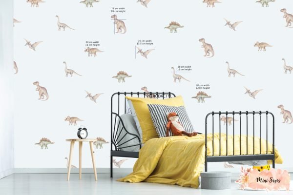 Mini Dinosaur Wall Decals - Removable Wallpapers, Wall Stickers & Wall ...