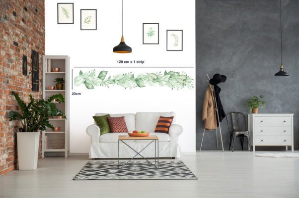 Green Leaf Border Decals - Removable Wallpapers, Wall Stickers & Wall ...