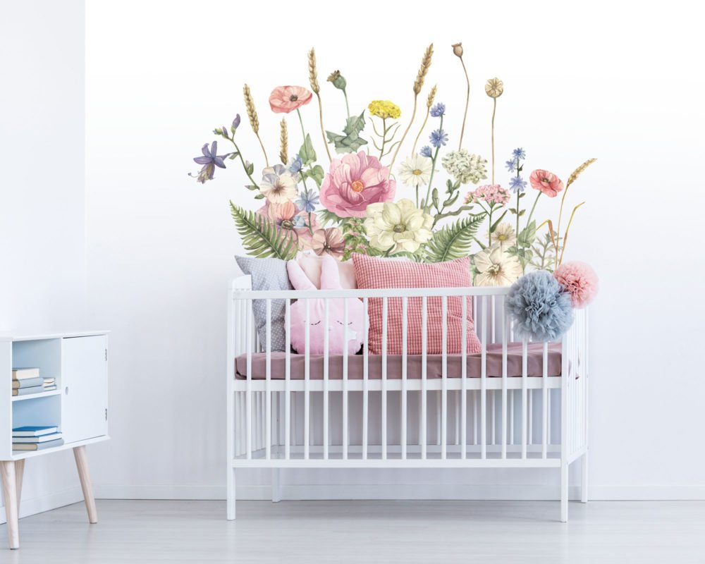 Wild Flowers Wall Decal - Removable Wallpapers, Wall Stickers & Wall ...