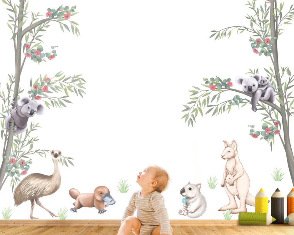 Australian Native Animal Wall decal Jumbo - Removable Wallpapers, Wall ...