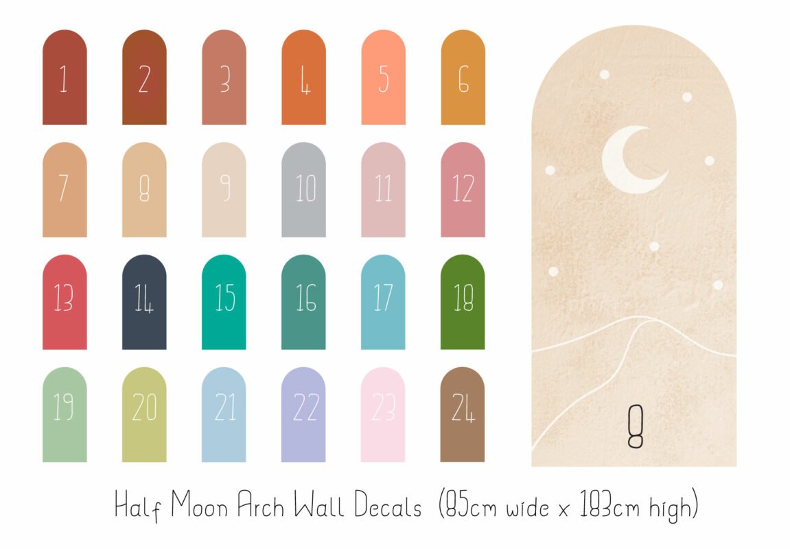 Half Moon Arch Wall Decals - Removable Wallpapers, Wall Stickers & Wall ...