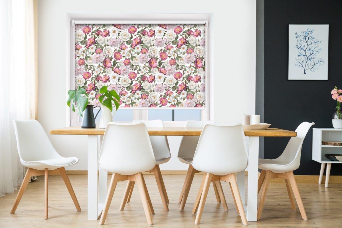 Rose Garden - Printed Roller Blind - Removable Wallpapers, Wall ...