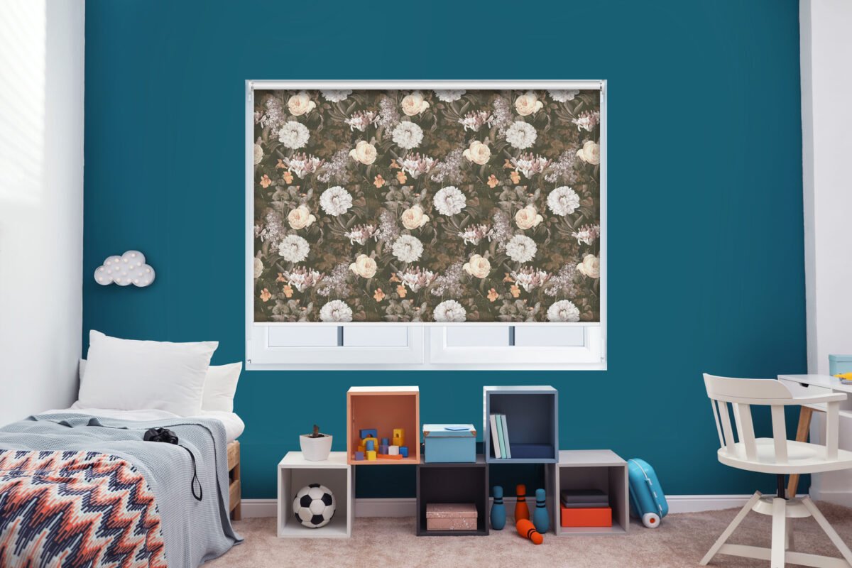 Distinguished Flowers - Printed Roller Blind - Removable Wallpapers ...
