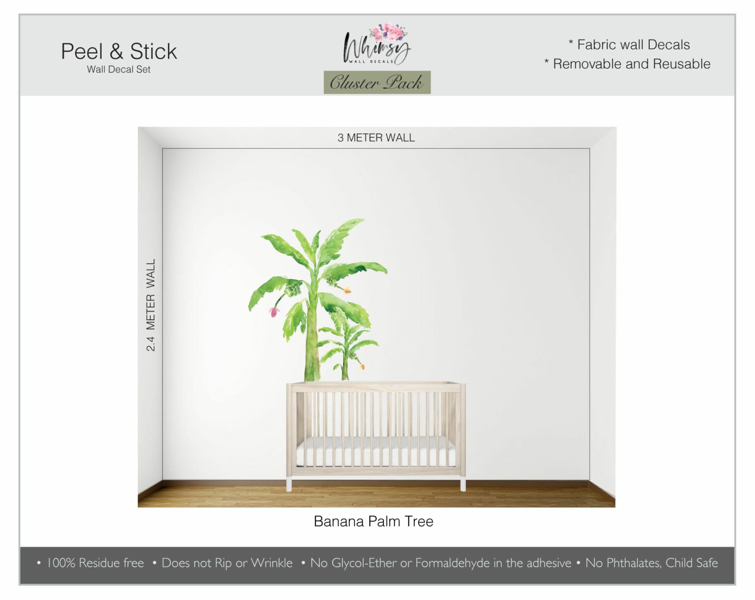Banana Palm Tree - Removable Wallpapers, Wall Stickers & Wall Decals ...