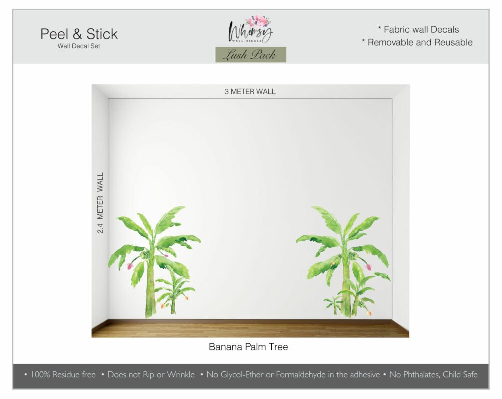 Banana Palm Tree - Removable Wallpapers, Wall Stickers & Wall Decals ...